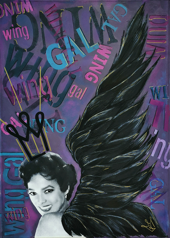 divinity what you, black white portrait Dandridge collage painting ...