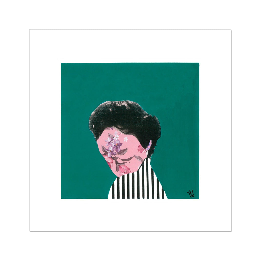 "obscurity" - kweenie pop art portrait floral wallart fine art prints ...